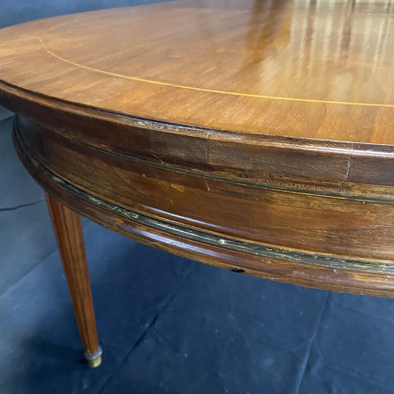 Louis XVI Style Walnut Italian Louis XVI Table with Leaves #5316 at 1stDibs
