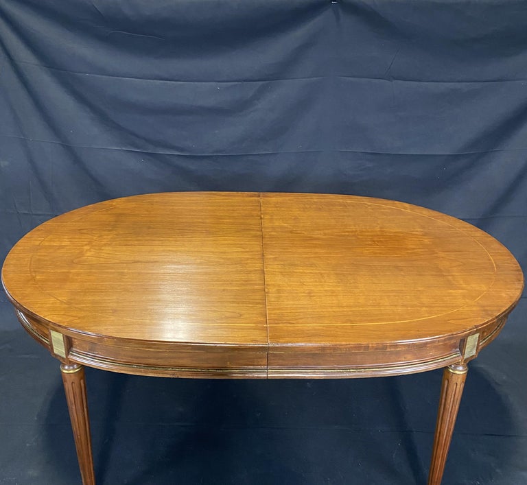 Louis XVI Style Walnut Italian Louis XVI Table with Leaves #5316 at 1stDibs