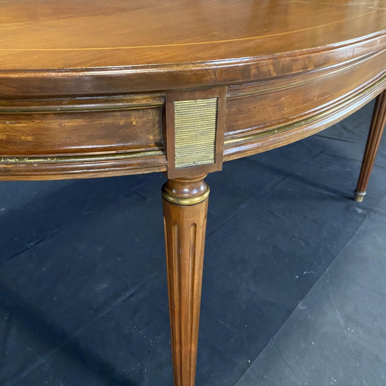 Louis XVI Style Walnut Italian Louis XVI Table with Leaves #5316 at 1stDibs