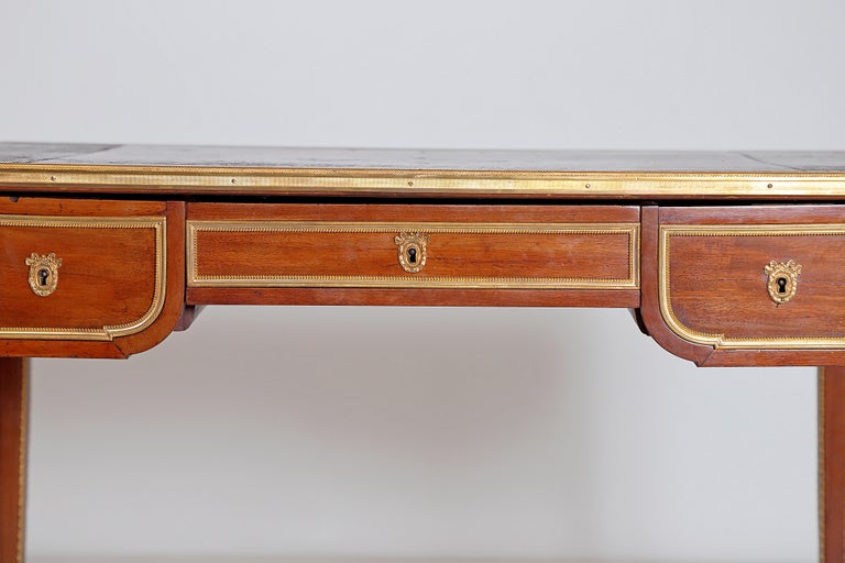 Louis XVI Style Writing Table with Red Leather Writing Surface at 1stDibs