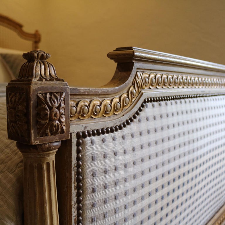 Louis XVI Style Bed with Upholstered Panels WK154 at 1stDibs