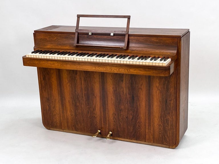 Louis Zwicki Danish Mid-Century Rosewood Pianette For Sale at 1stDibs