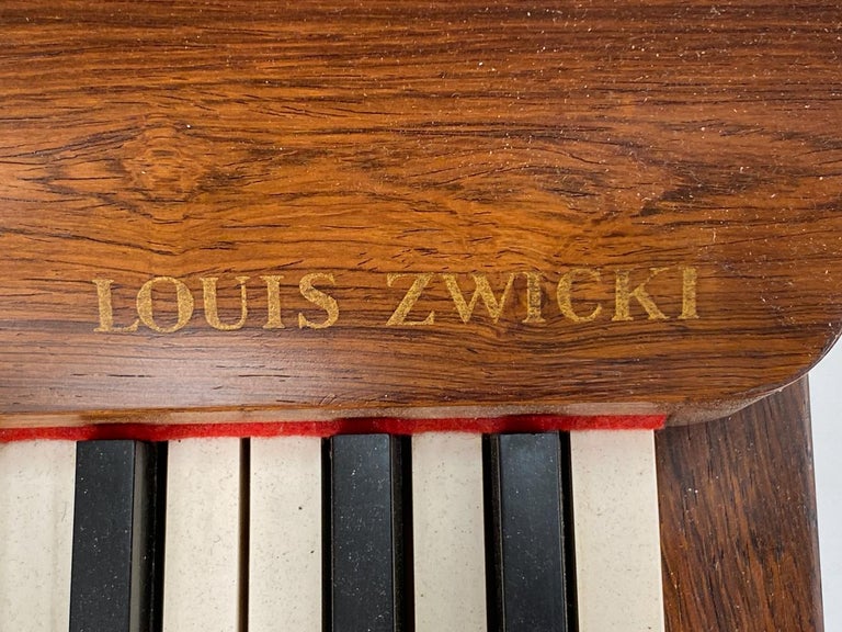 Louis Zwicki Danish Mid-Century Rosewood Pianette For Sale at 1stDibs