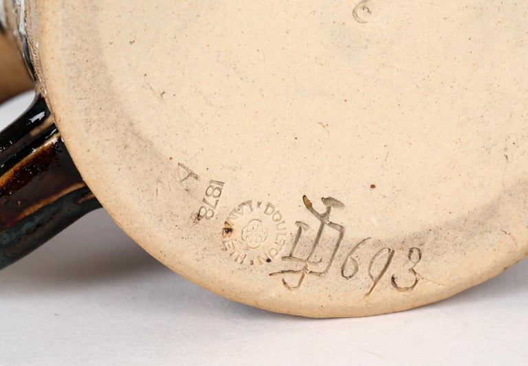 Louisa Davis for Doulton Lambeth Silver mounted Floral Pattern Tyg at ...