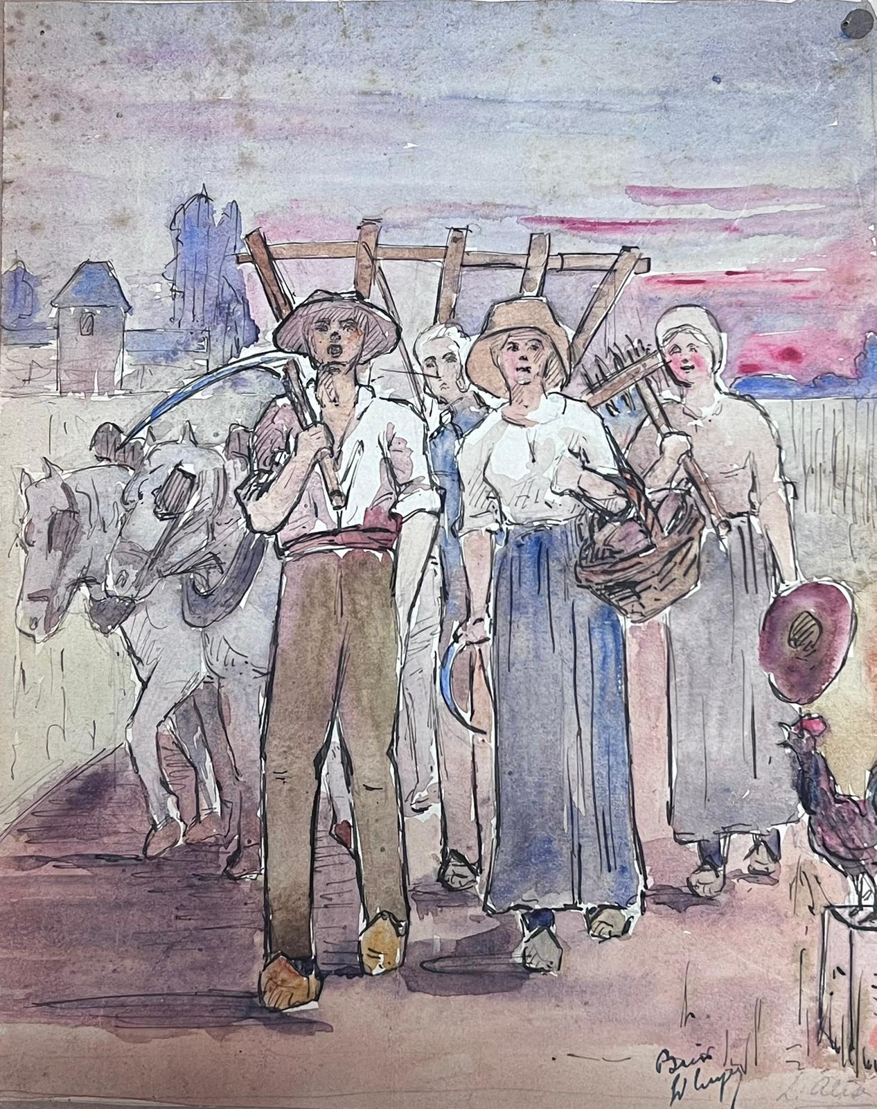Louise Alix - 1930's French Impressionist Posed Farmers With Their ...