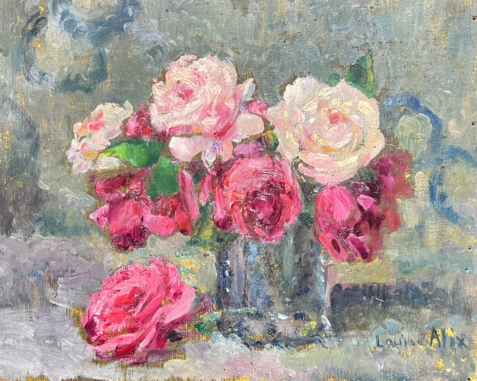 Louise Alix - 1930's French Impressionist Signed Oil Painting Pink and ...