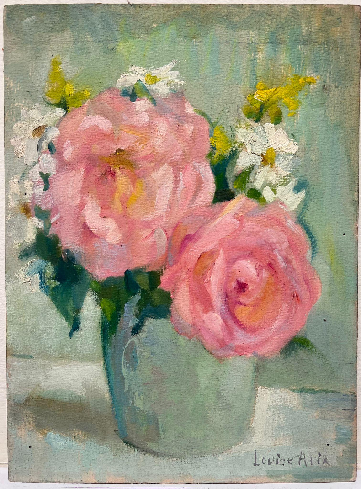 Louise Alix - 1930's French Impressionist Still Life Painting Pink ...