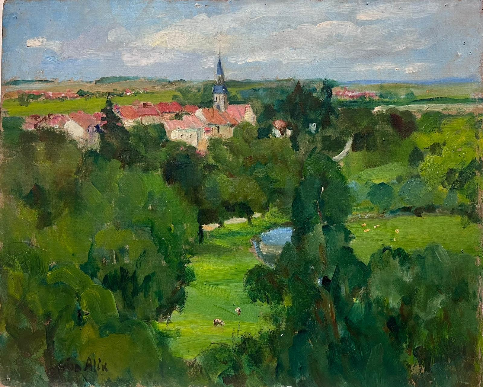 Louise Alix - Bright Green French Landscape River Flowing Through ...