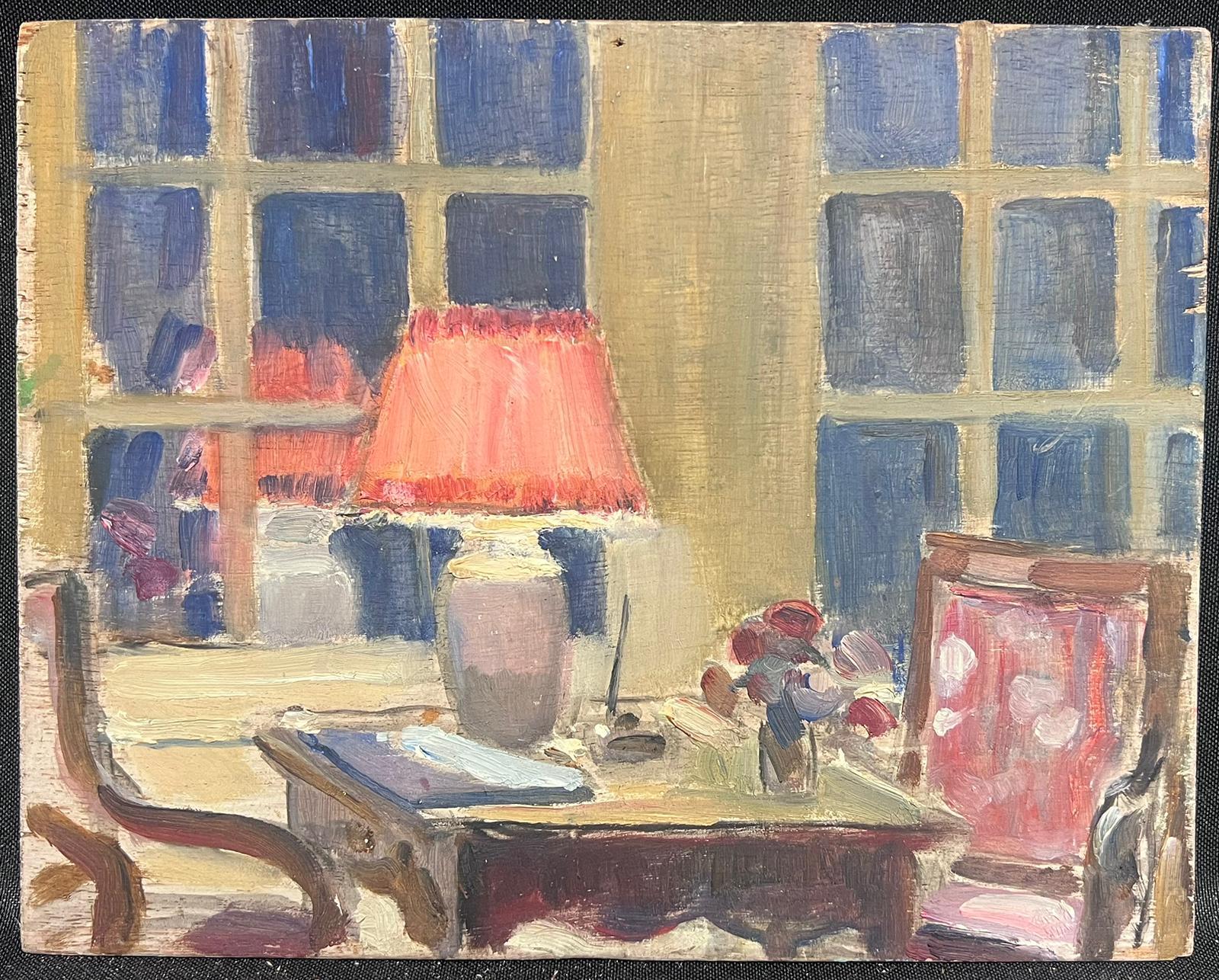 Louise Alix - Interior Room Writing Desk with Lamp 1930's French ...