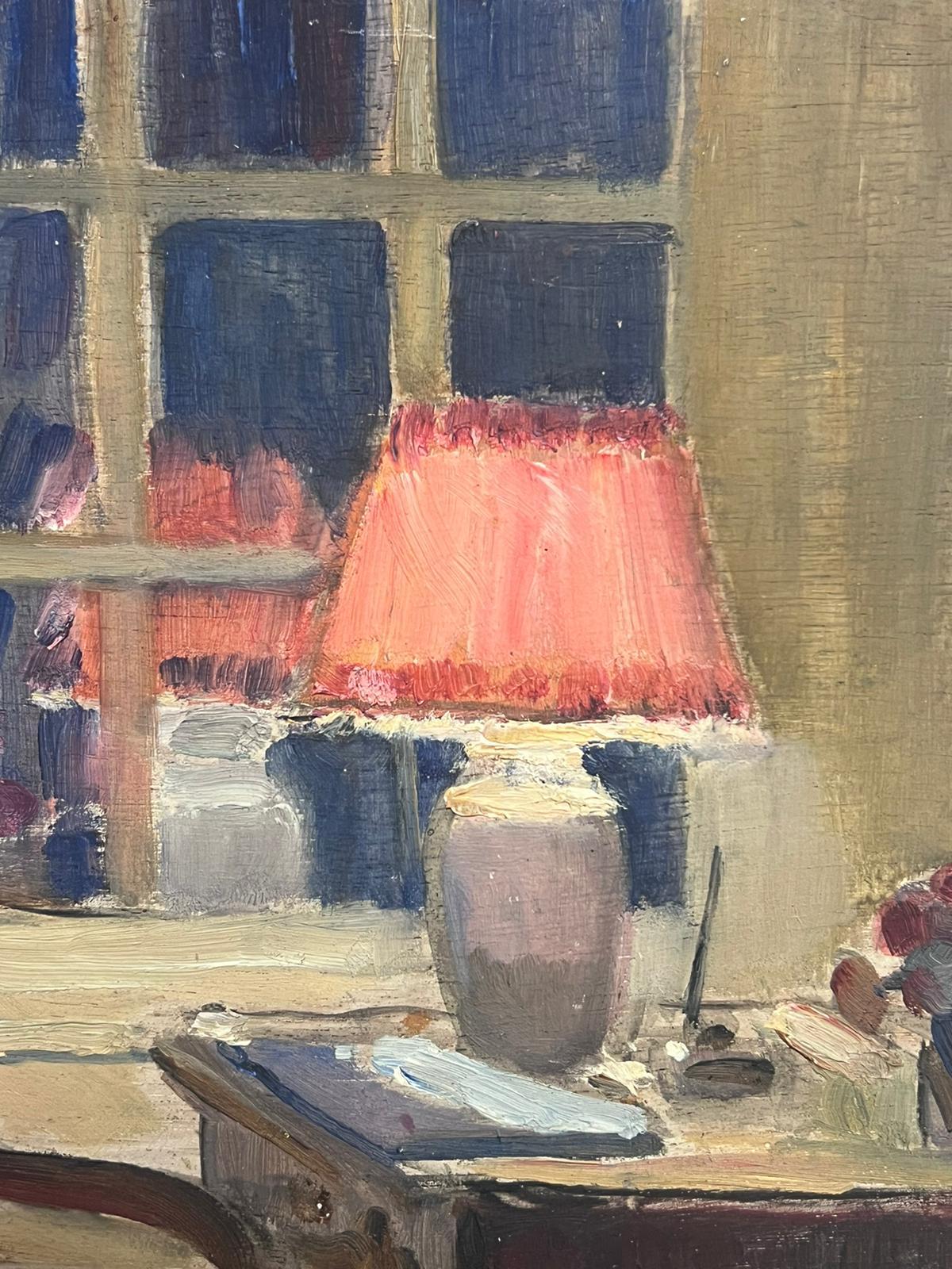 Louise Alix - Interior Room Writing Desk with Lamp 1930's French ...