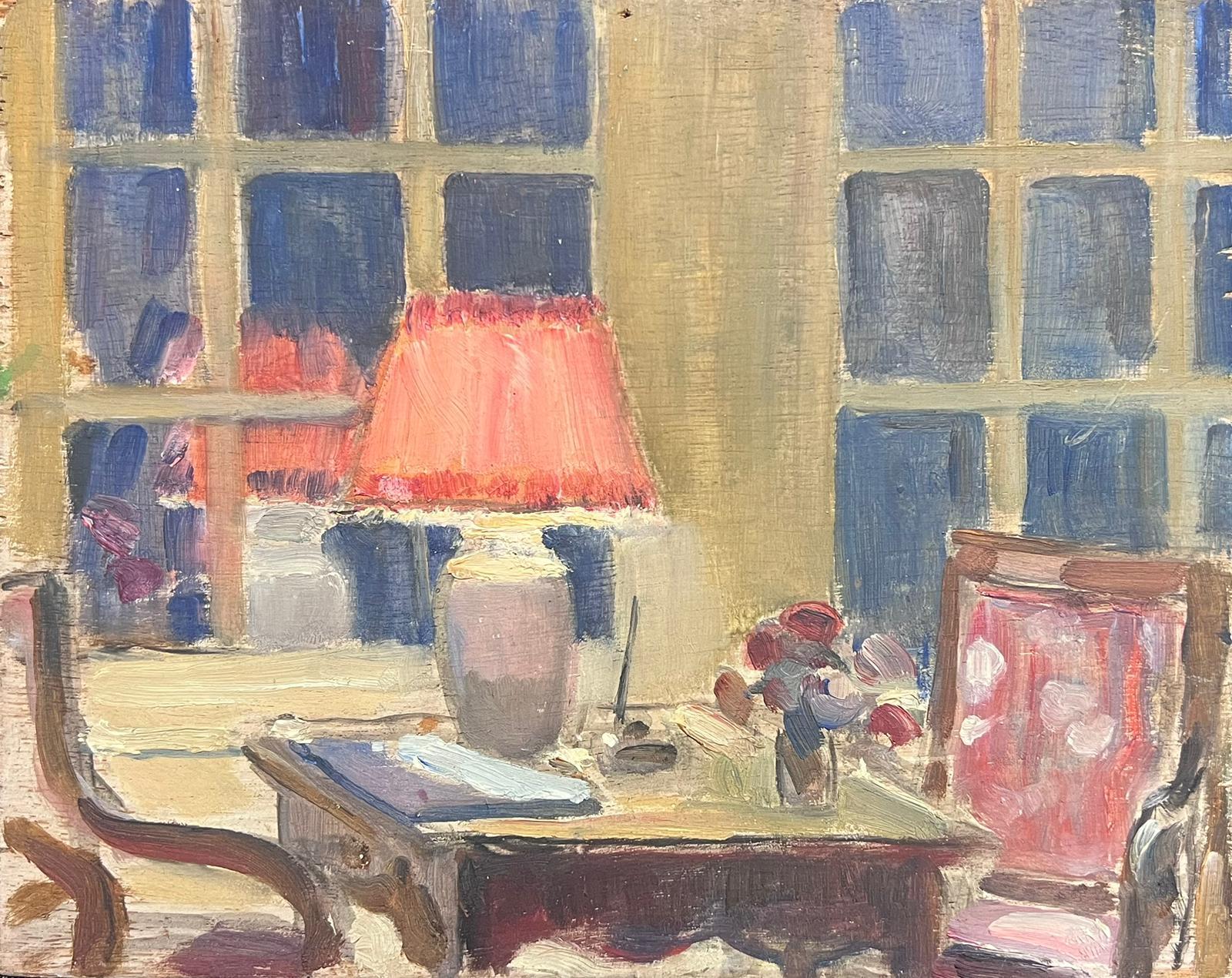 Louise Alix - Interior Room Writing Desk with Lamp 1930's French ...