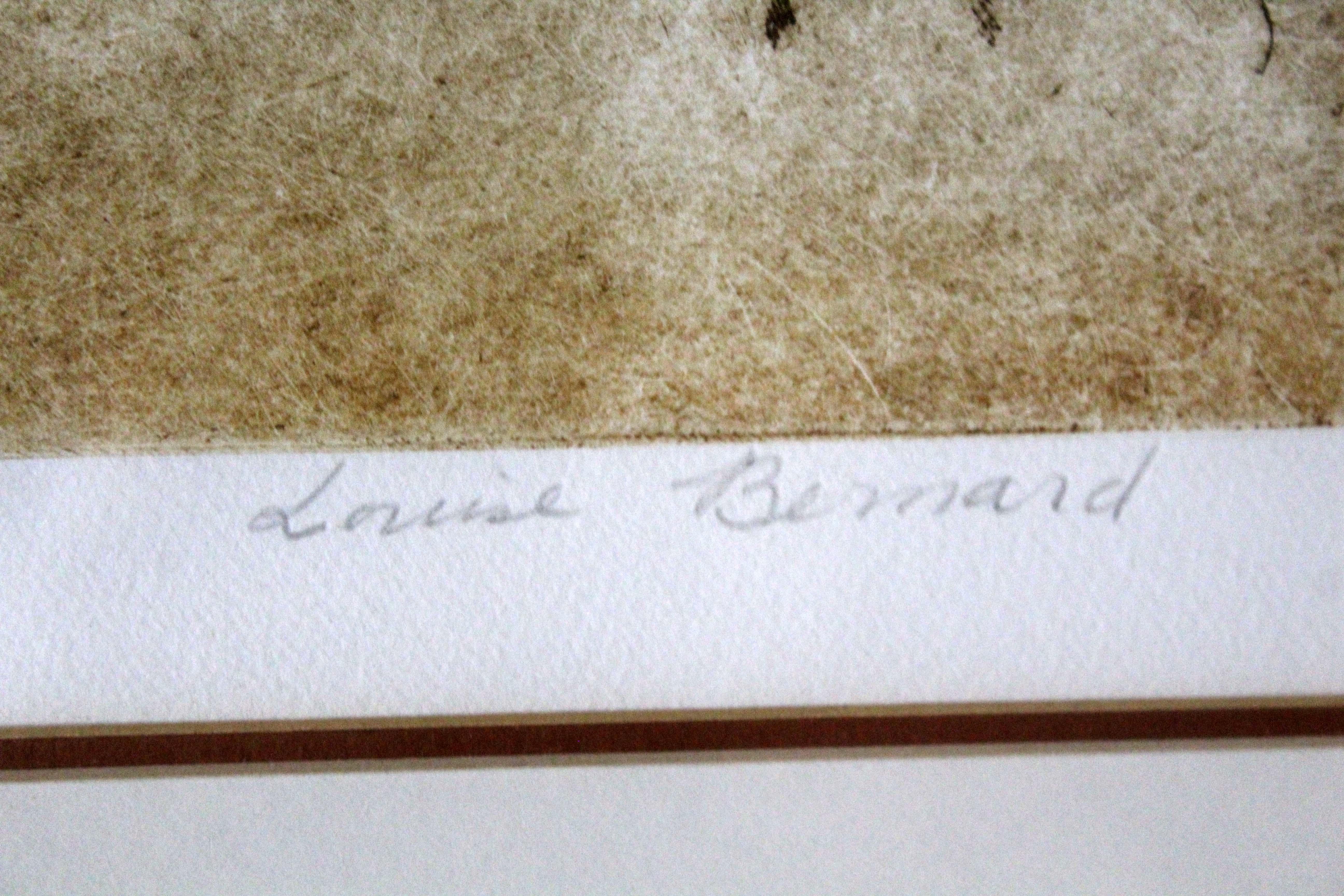 Louise Bernard Memory (Geometric Shapes and Elephants) Signed Modern ...