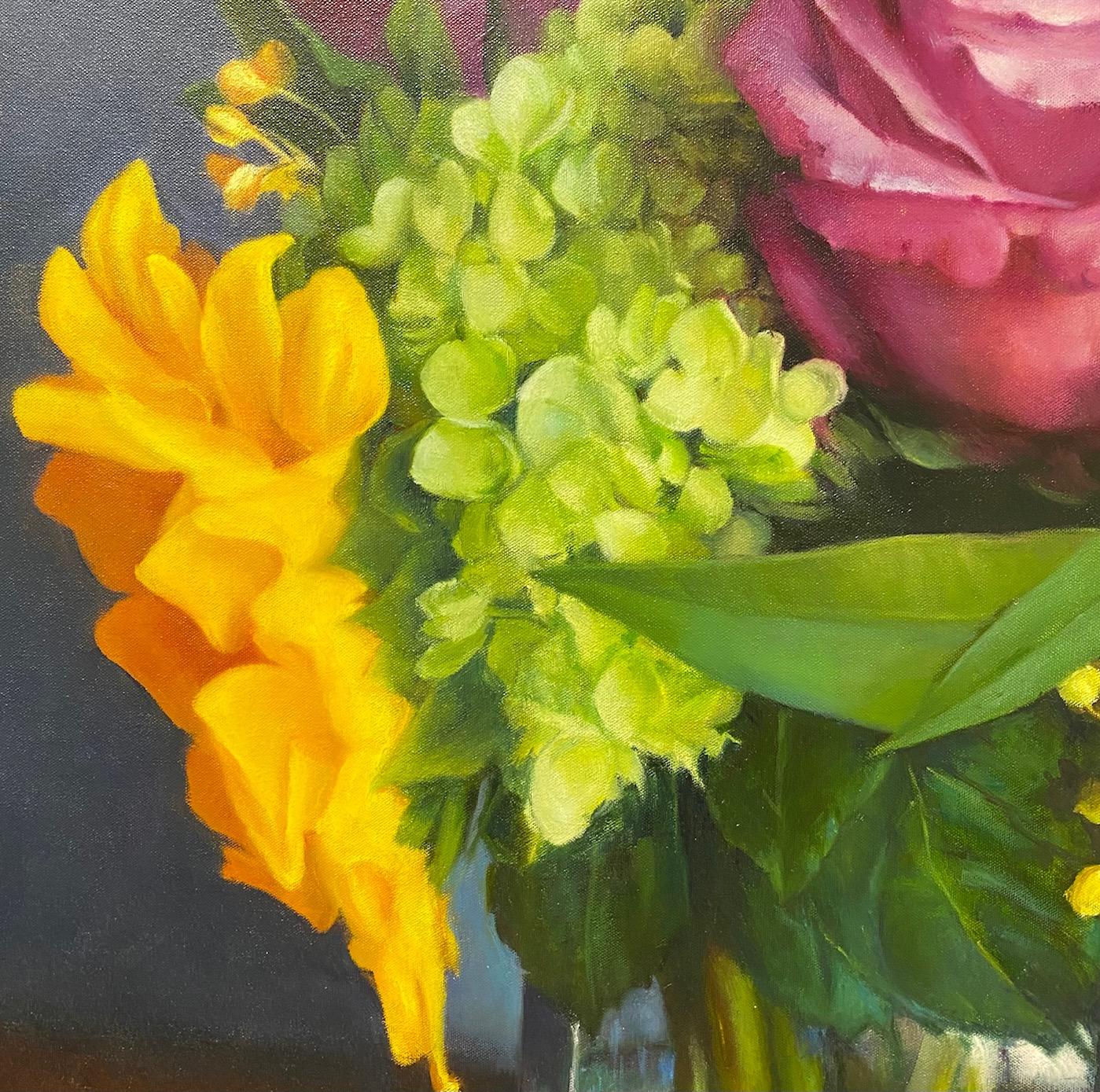 Louise Hafesh - Rhapsody in Bloom, 48x36 original contemporary ...