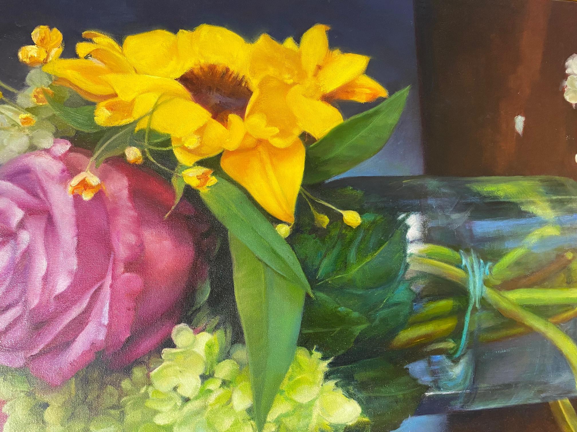 Louise Hafesh - Rhapsody in Bloom, 48x36 original contemporary ...