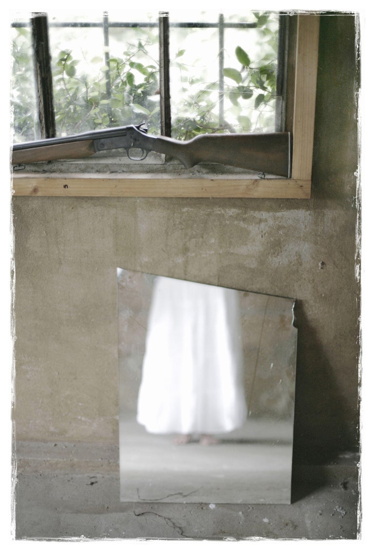 Louise O'Gorman - Reflection with Gun, Photograph, Archival Ink Jet For ...