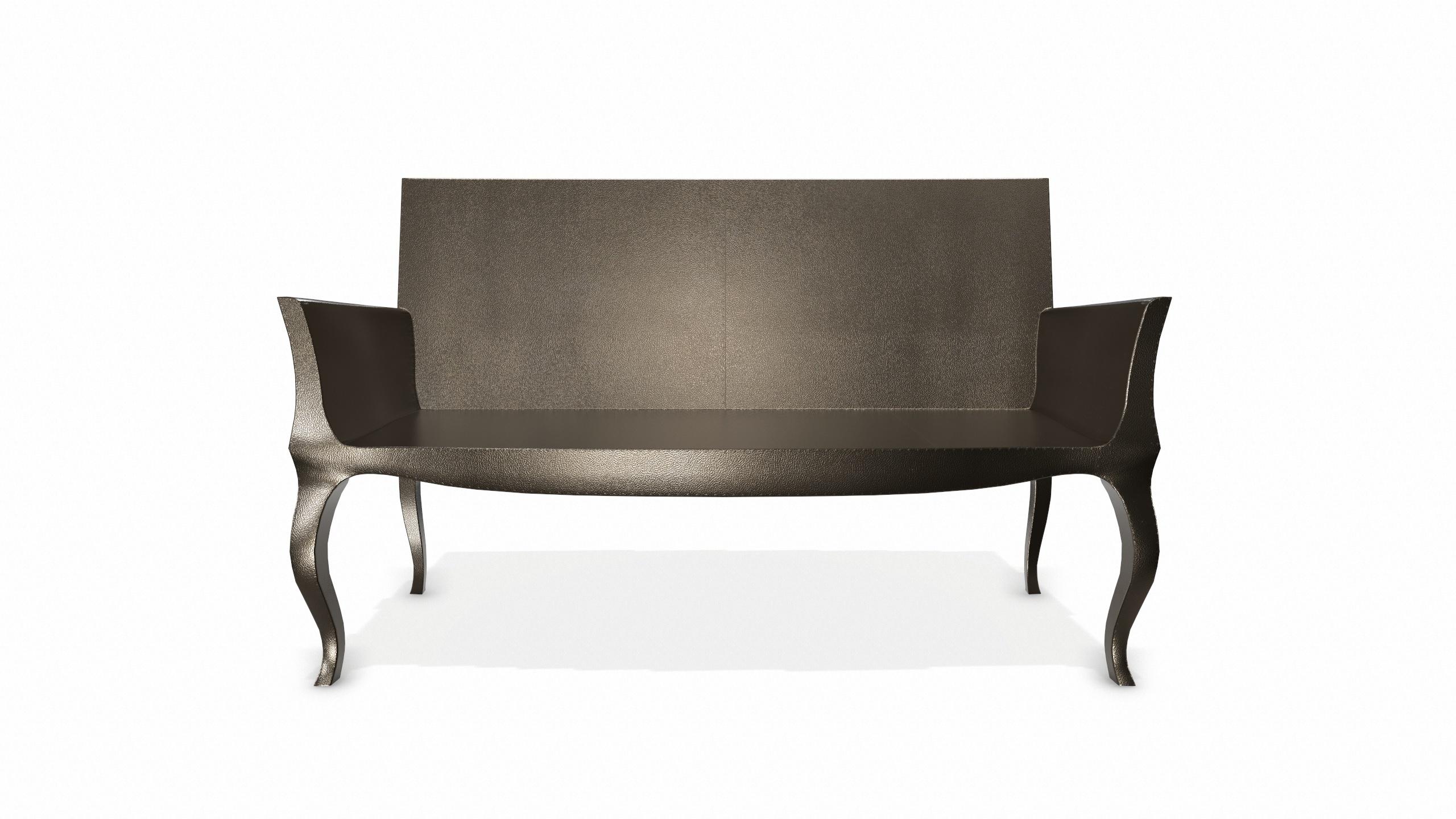 Louise Settee Art Deco Benches in Fine Hammered Antique Bronze by Paul ...
