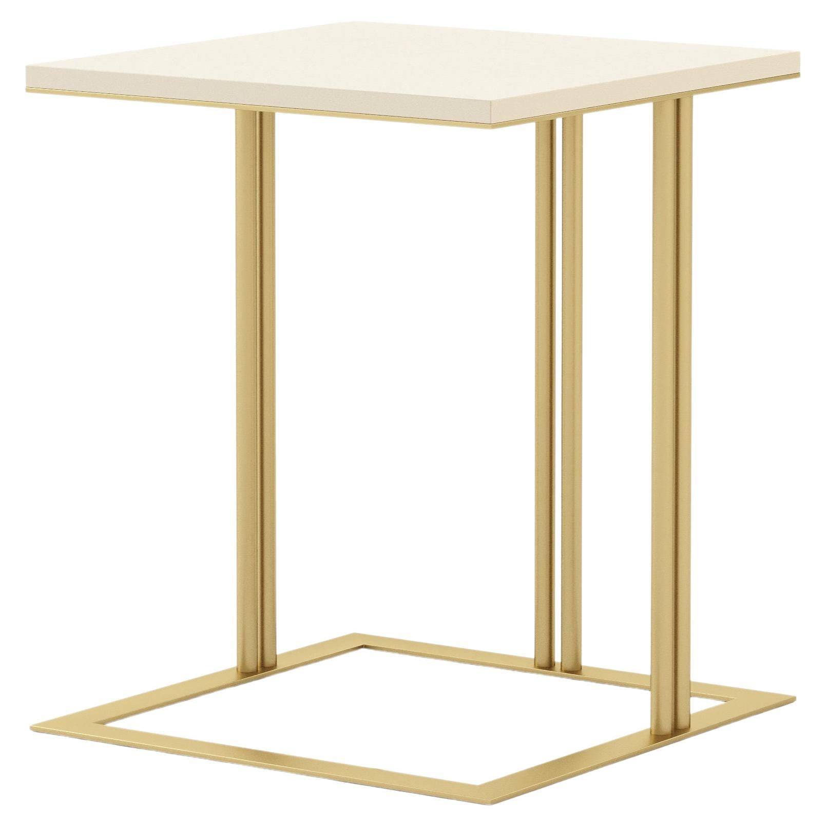 Modern Bridge Side Table made with wood and brass, Handmade by Stylish ...