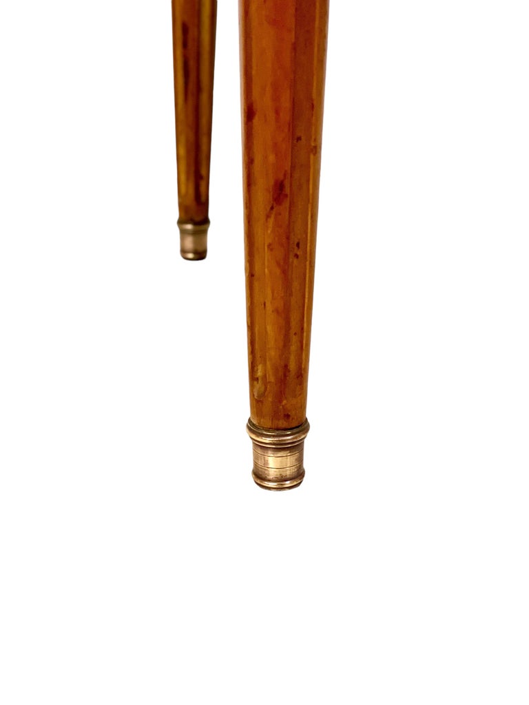 Louisxvistyle Oval-Shaped Side Table with Marble Top For Sale at 1stDibs
