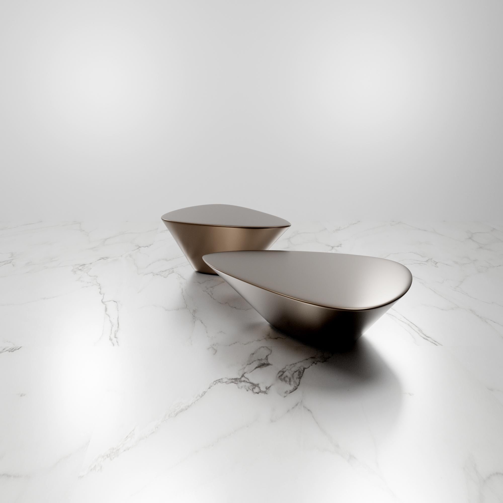 Lounge 22, 21st Century Organic Modern Cast Liquid Dark Bronze Coffee ...