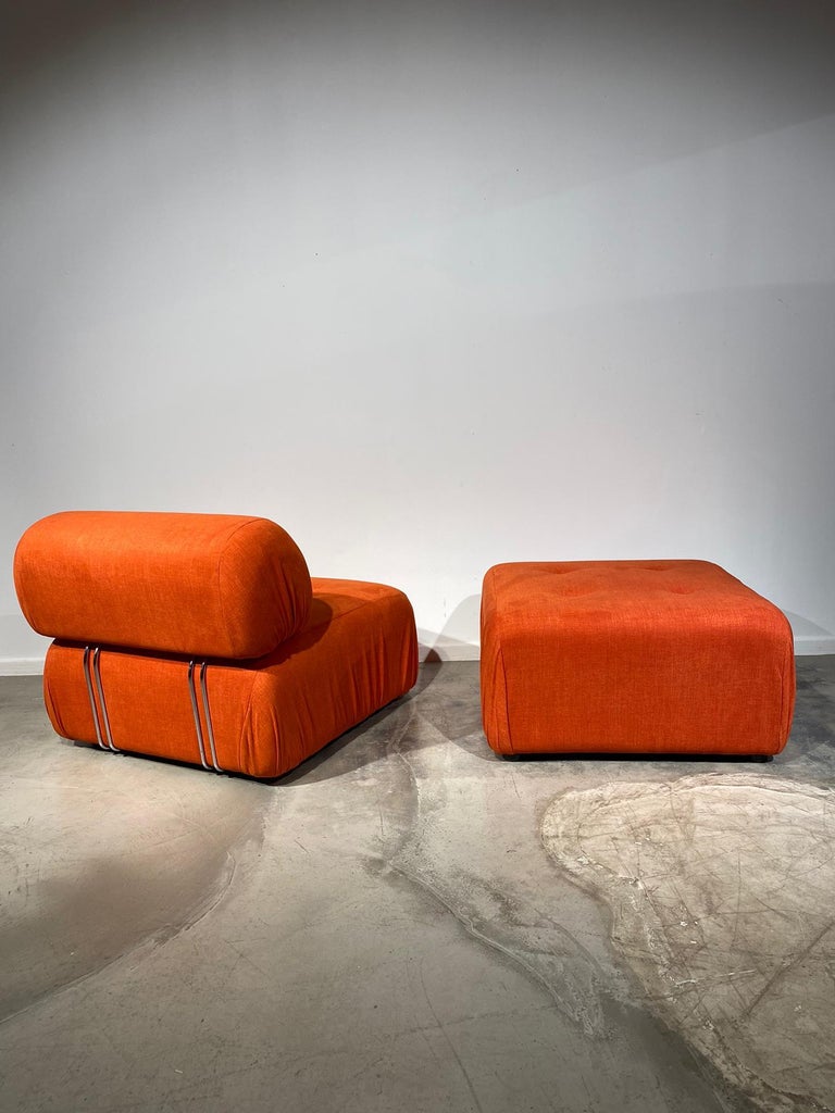 Lounge Chair and Its Footstool For Sale at 1stDibs