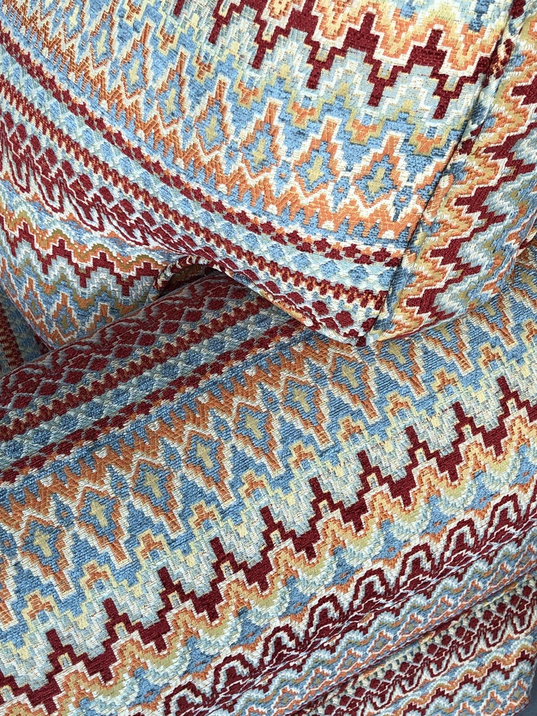 Lounge Chair and Ottoman by Century Missoni Fabric Upholstery For Sale ...