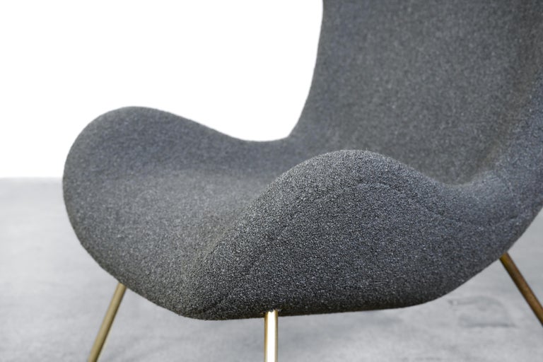 Lounge Chair by Fritz Neth for Correcta in grey, Mod. "Madame", Germany ...