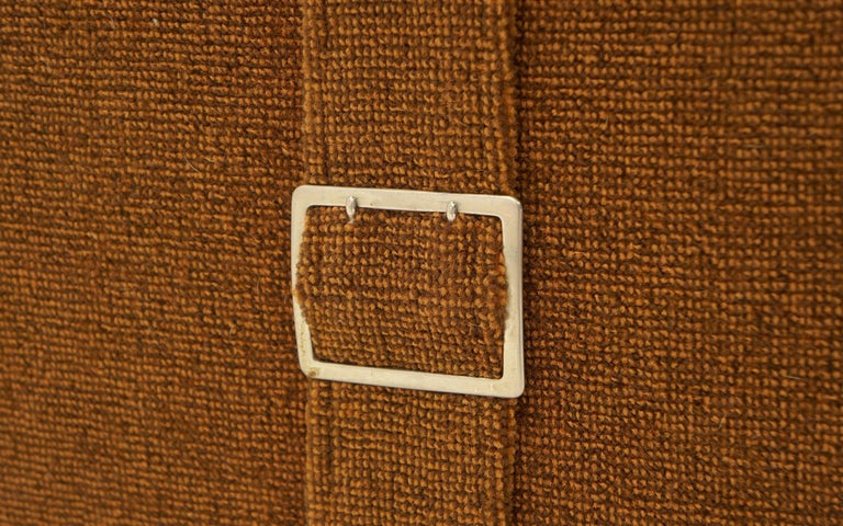 Lounge Chair by Milo Baughman, Original Rust Color Fabric with Belt ...