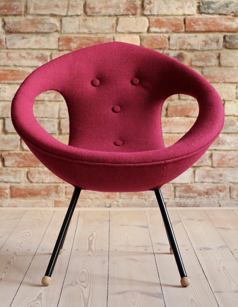 Lounge Chair, UFO, Reupholstered in Kvadrat Fabric, Space Age ...