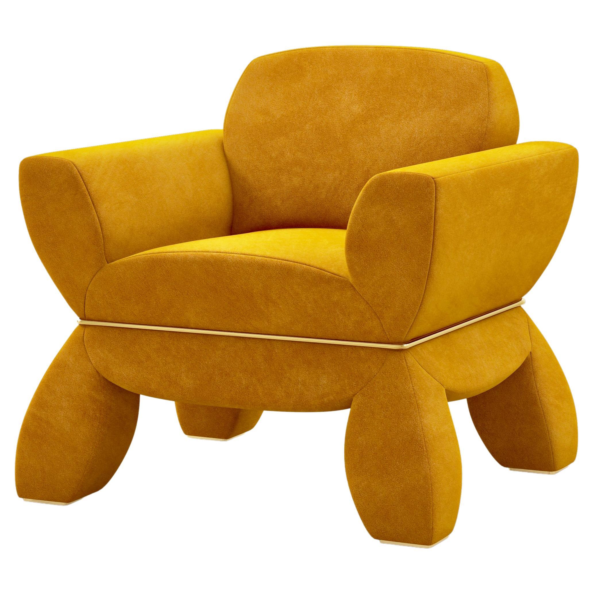 Handmade Lounge Chair With Custom Printed Silk Upholstery and Rebar ...