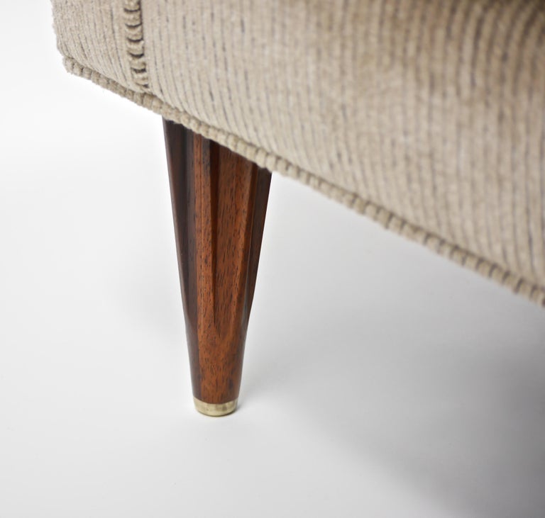 Lounge Chair with Fluted Rosewood Legs by Edward Wormley for Dunbar For ...