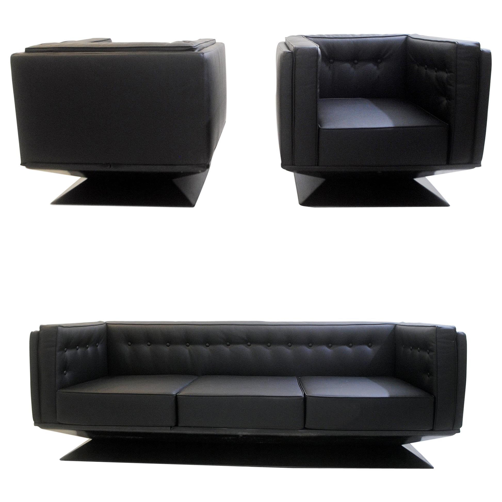 Luigi Pellegrin for MIM Roma Modular Sofa in Red Velvet For Sale at ...