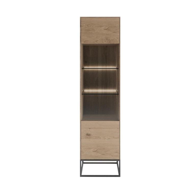 Lounge Tall Showcase 1 Left Door For Sale at 1stDibs