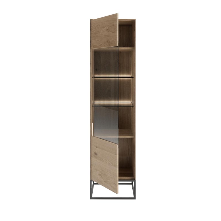 Lounge Tall Showcase 1 Left Door For Sale at 1stDibs