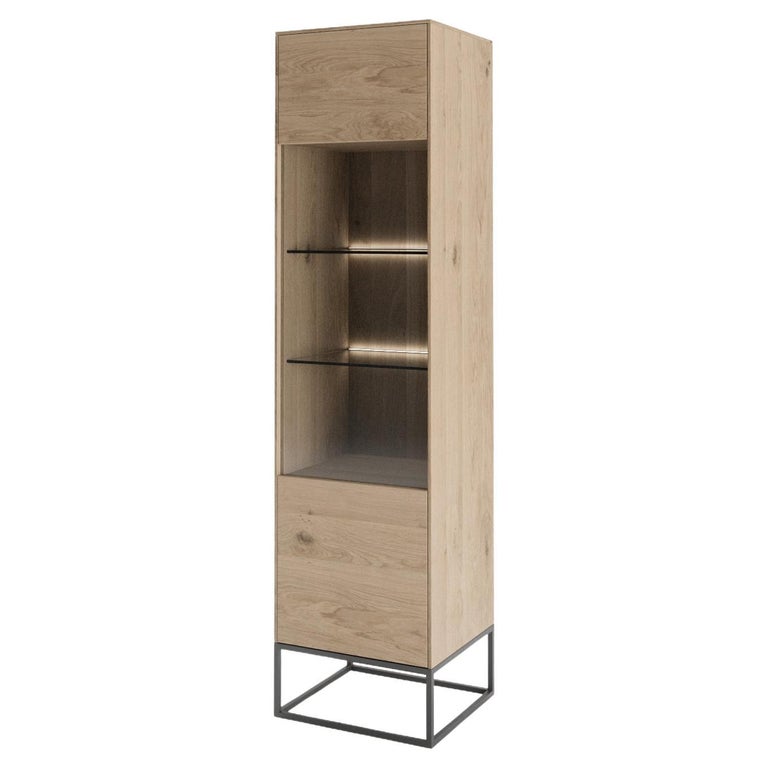 Lounge Tall Showcase 1 Left Door For Sale at 1stDibs