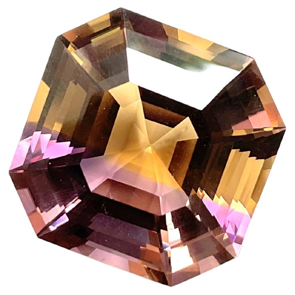 Loupe clean 20.85 cts Ametrine Step Faceted Cut Stone For Jewelry ...