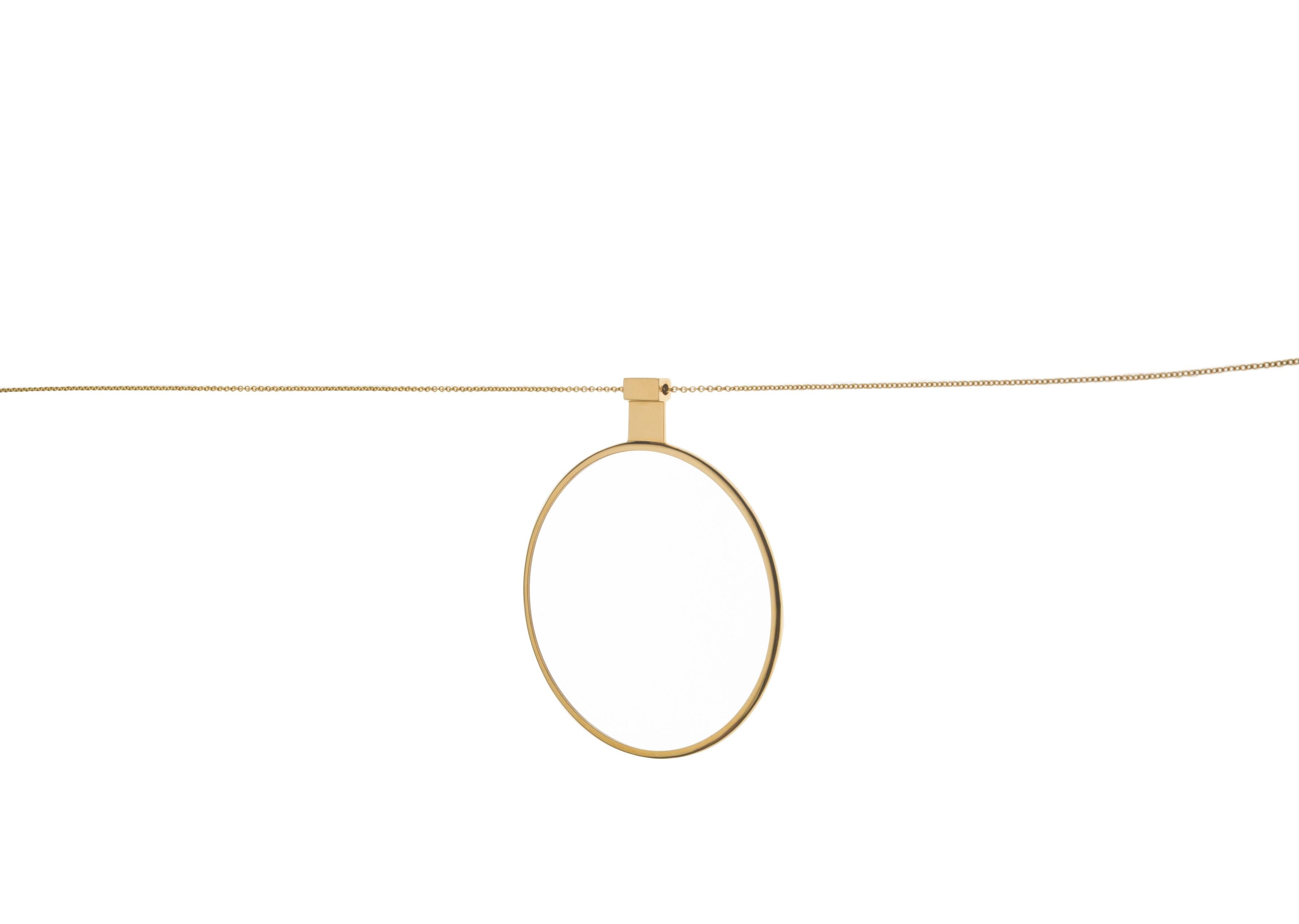 Dina Kamal, Loupe Pendant, 18k Yellow Gold For Sale at 1stDibs