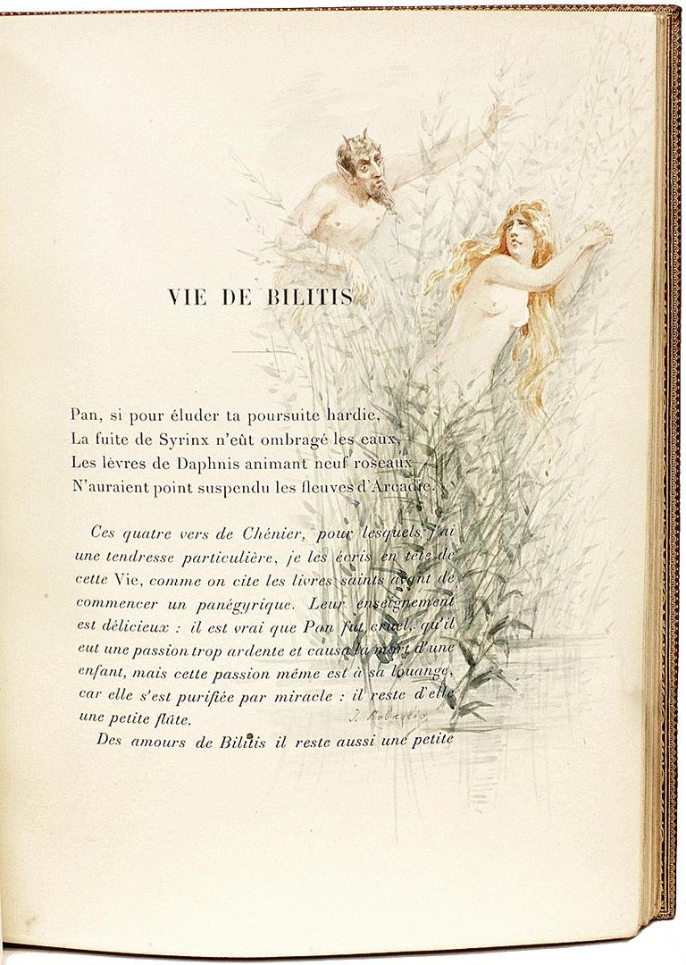 Louys, Pierre, Les Chansons De Bilitis, with 5 Original Watercolor ...