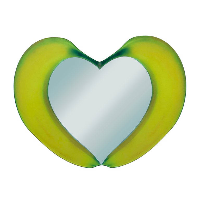 Love Banana n°27/30, 21st Century Shaped Wall Mirror with Printed ...