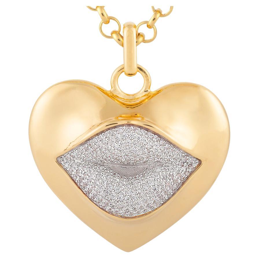 Solange Lip Pendant Necklace at 1stDibs