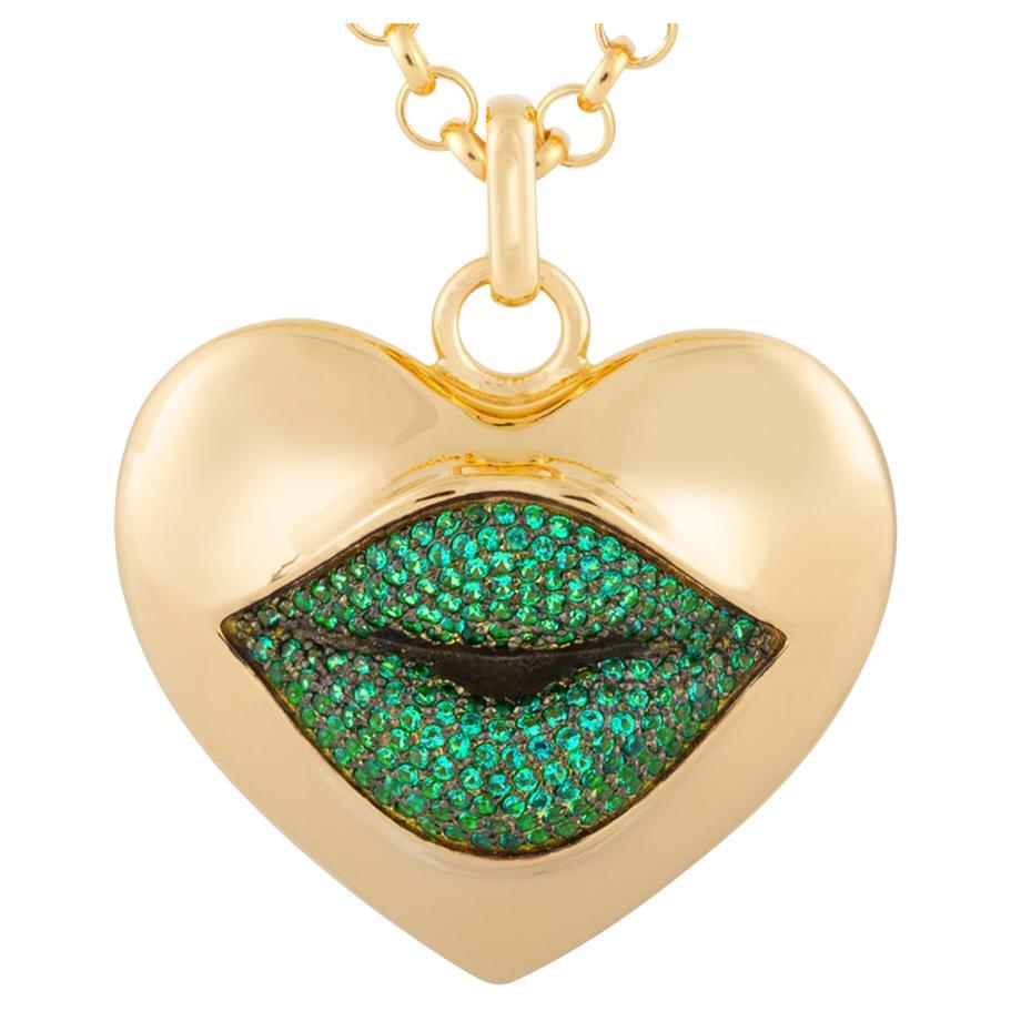 Solange Lip Pendant Necklace at 1stDibs