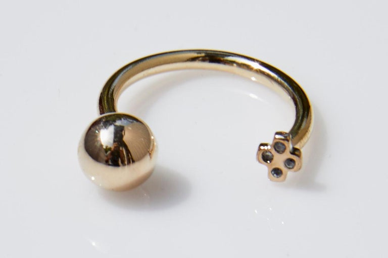 Love Ring Bubble Cross Sapphire Stack Adjustable J Dauphin For Sale at ...