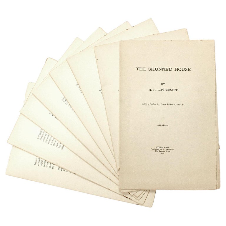 LOVECRAFT, The Shunned House First Edition First Printing of His First ...