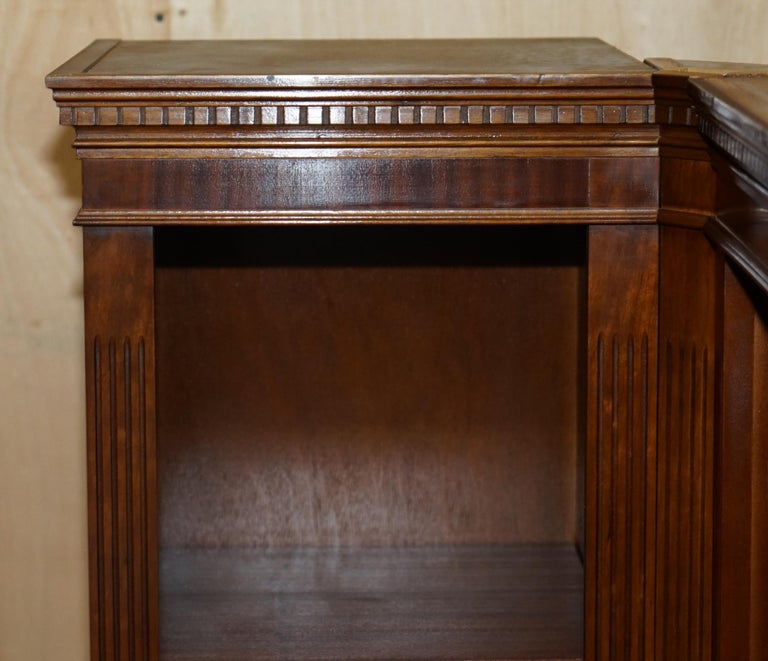 Lovely 2 Piece Flamed Hardwood Open Library Bookcase Part of a Paired ...