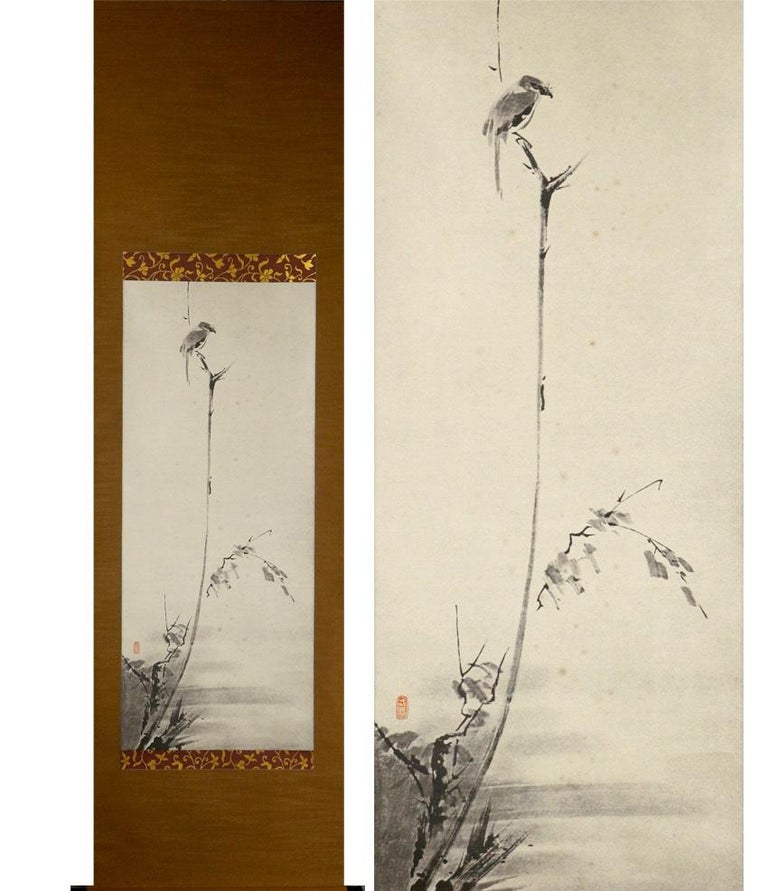 Lovely 20th c Scroll 16th-17th c Painting Japan Artist Miyamoto Musashi ...