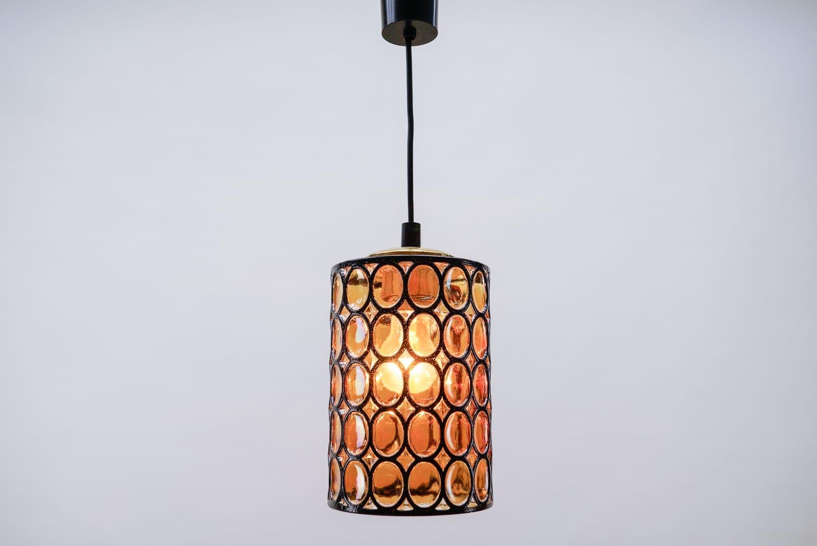Lovely Amber Glass Ceiling Lamps by Limburg, Germany, 1960s For Sale at ...