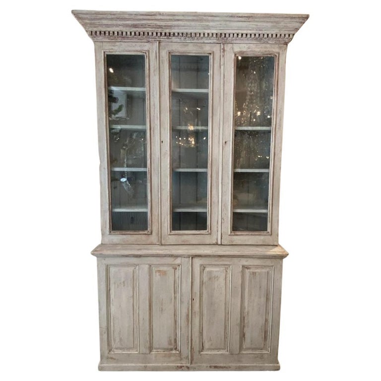Lovely Antique 2-Part Display Cabinet/Tallboy, France For Sale at 1stDibs