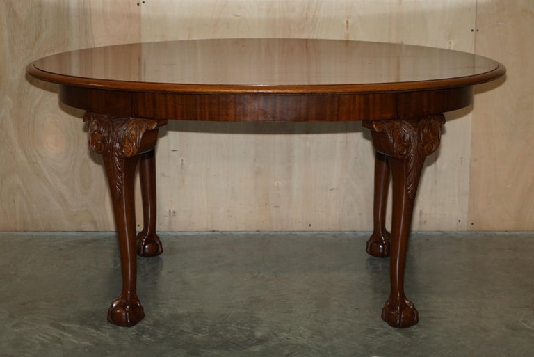 Lovely Antique circa 1920 English Hand Carved Walnut Claw and Ball ...