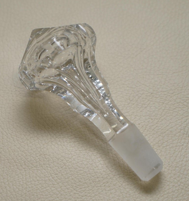 Lovely Antique Cut Glass Crystal Decanter Jug Port Sterling Hanging ...