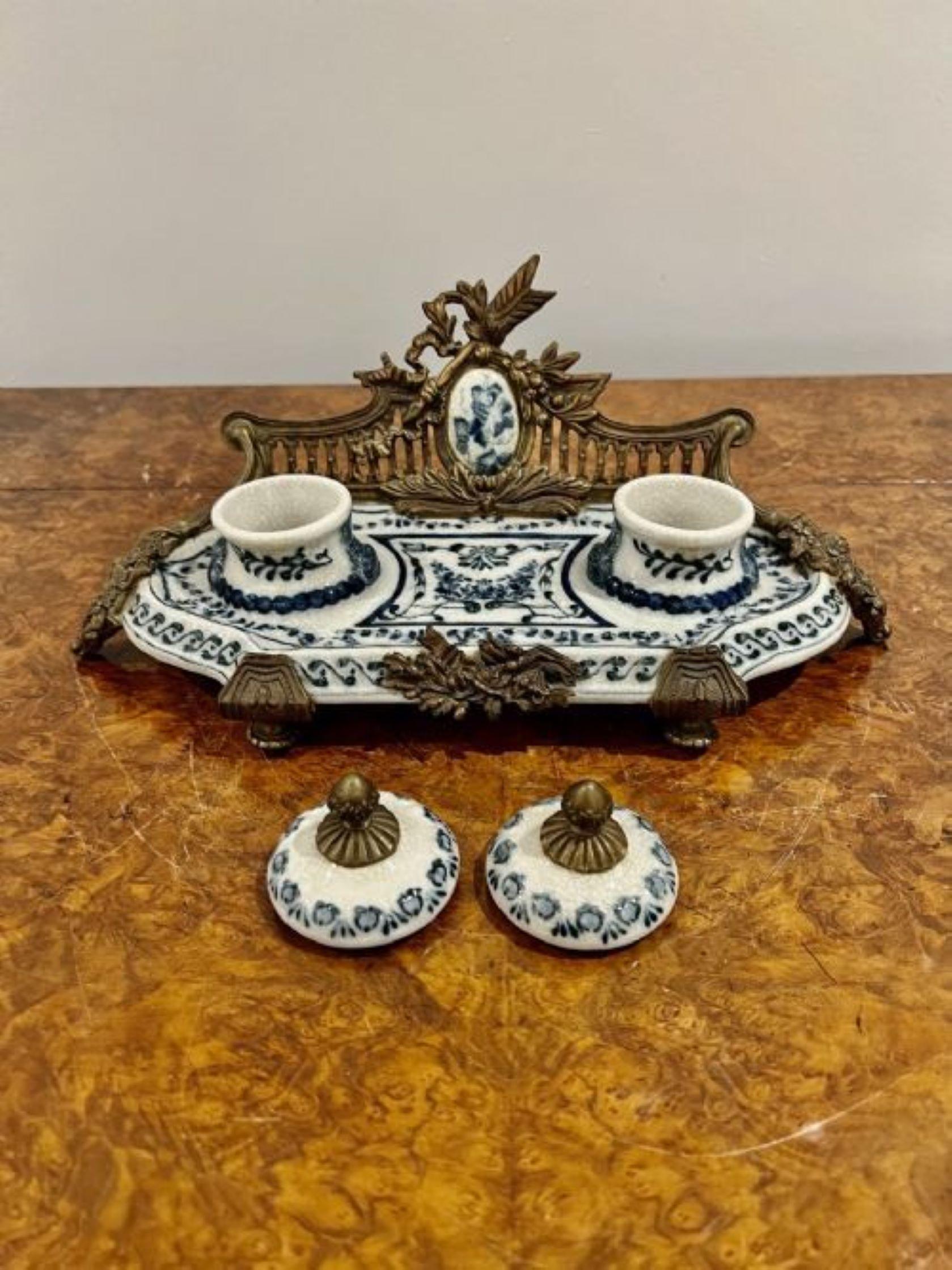 Lovely antique Edwardian desk set For Sale at 1stDibs