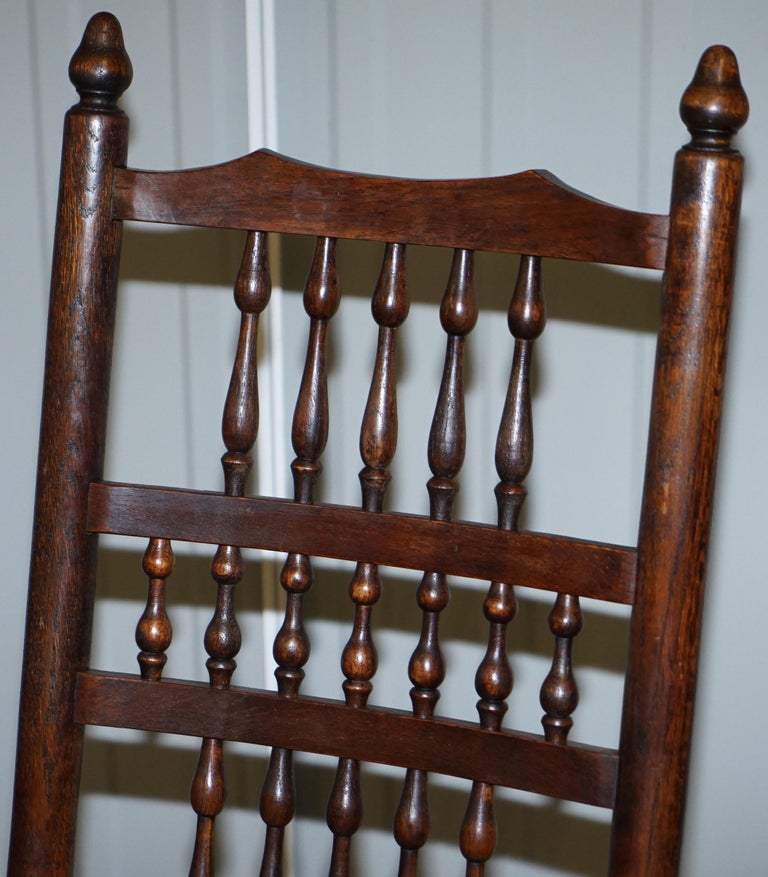 Lovely Antique Elm Victorian William Morris Sussex Chair Style Rocking ...